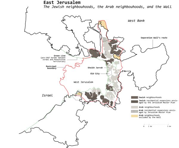 The space of the conflict in Jerusalem. That is, distinguishing the ...